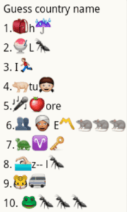 Whatsapp Puzzles: Guess country names from emoticons and smileys ...