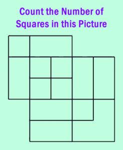 Count The Number of Squares In This Picture | BhaviniOnline.com