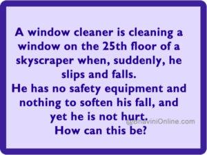 A Window Cleaner Falls but Is Not Hurt | BhaviniOnline.com