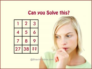 Fun Maths Riddle: Find the Missing Number in The Table | BhaviniOnline.com
