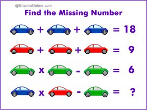 Fun WIth Maths: Find the Missing Number in The Picture - Cars Version ...