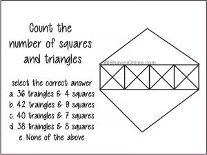 Picture Riddle: Count the Number of Squares & Triangles | BhaviniOnline.com