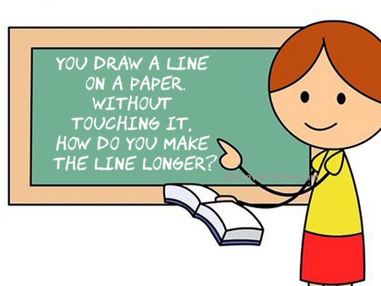 Riddles For Children: How Do You Make The Line Longer? | BhaviniOnline.com