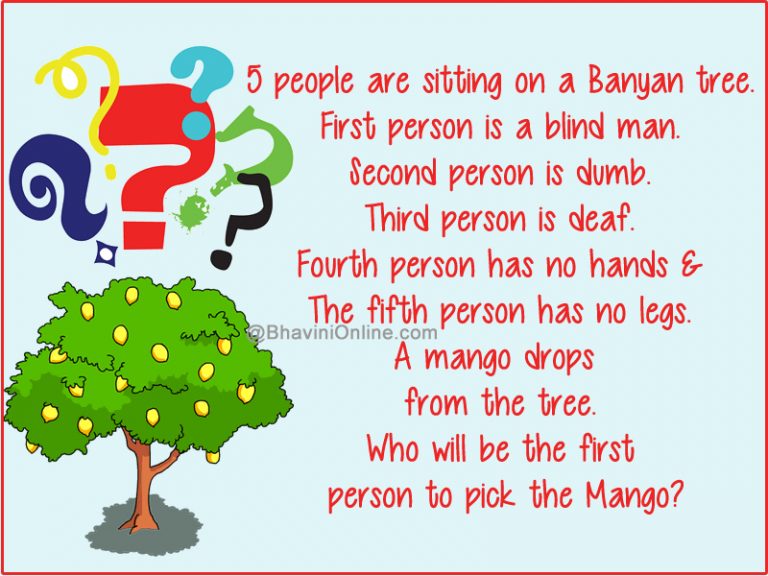 Fun Riddles: Who Will Be The First Person To Pick The Mango ...
