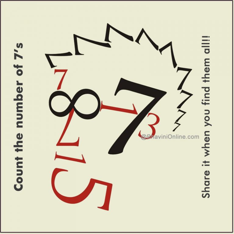 Picture Riddle: Count the number of 7's in the Given Image ...