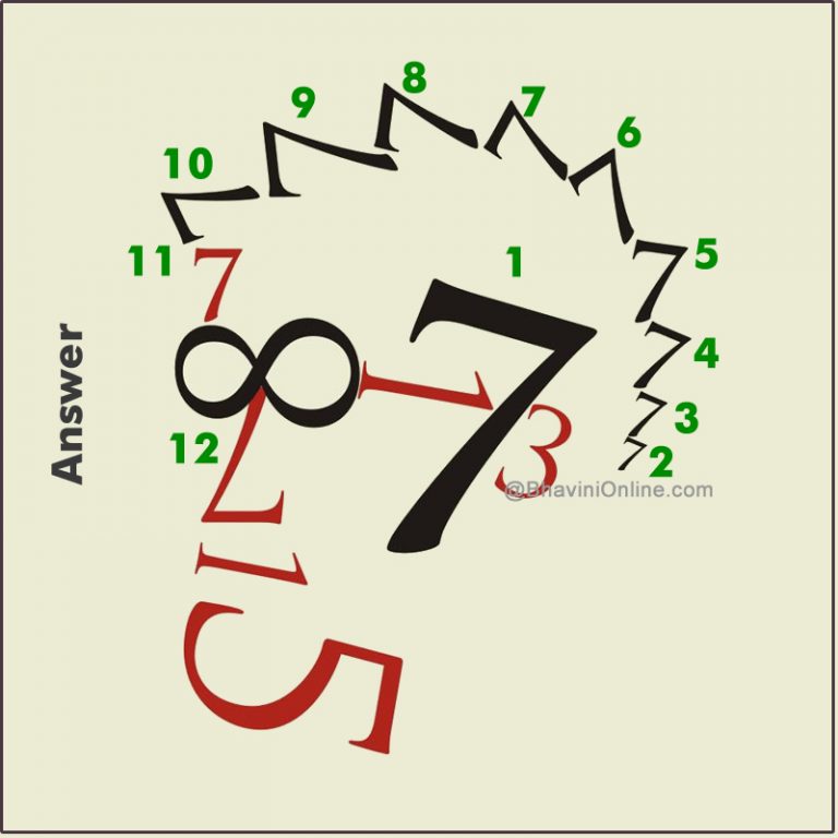 Picture Riddle: Count the number of 7's in the Given Image ...