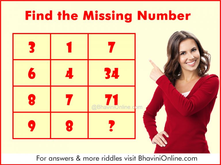 Fun With Numbers Riddle: Find the Missing Number in the Table ...
