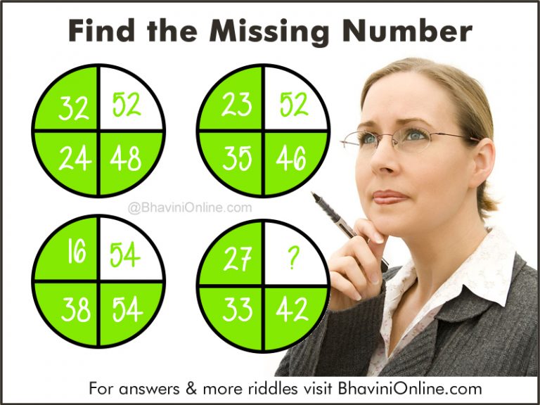 Fun With Numbers: Find the Value of the Missing Number in the Circle ...