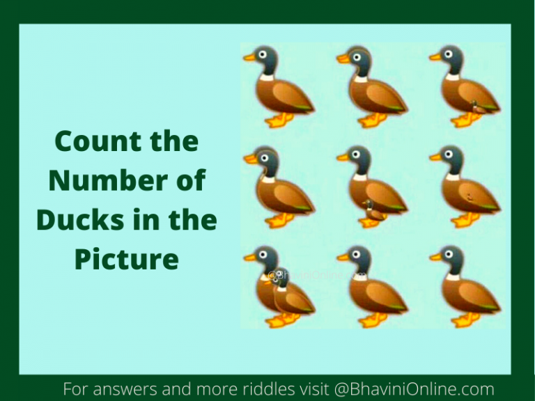 WhatsApp Picture Riddle: Count the Number of Ducks | BhaviniOnline.com