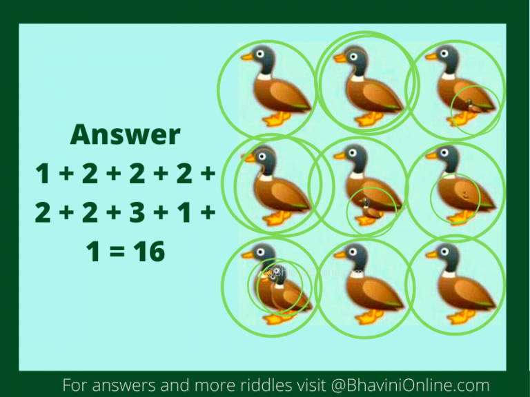 WhatsApp Picture Riddle: Count the Number of Ducks | BhaviniOnline.com