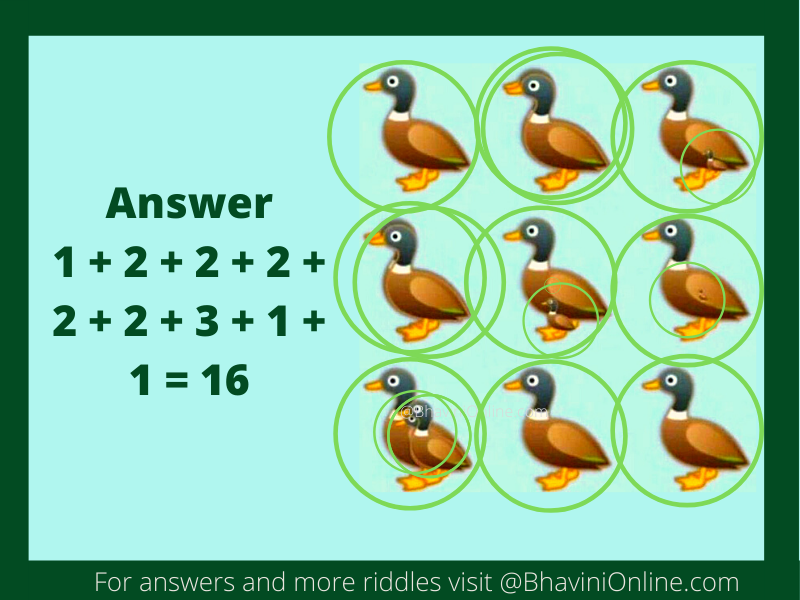 WhatsApp Picture Riddle: Count the Number of Ducks | BhaviniOnline.com